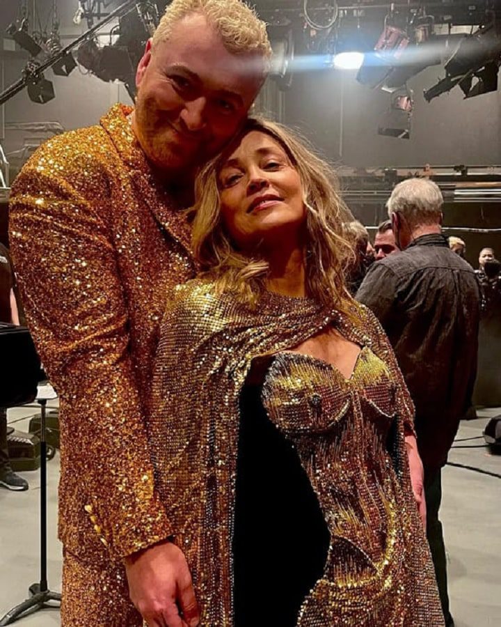 Sharon Stone Channeled Inner Goddess In Golden Gown