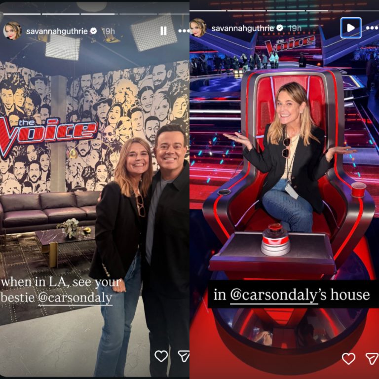'Today' Savannah Guthrie Visits Carson Daly On 'The Voice ...